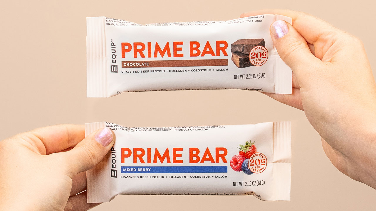 Equip Foods Launches First-ever Grass-Fed Beef Protein Bar, Prime Bar ...